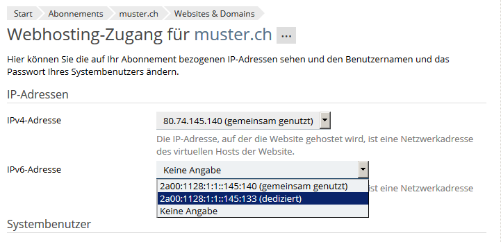 Reseller Hosting: Zuweisen von IP-Adressen | METANET - Web. Mail. Server.